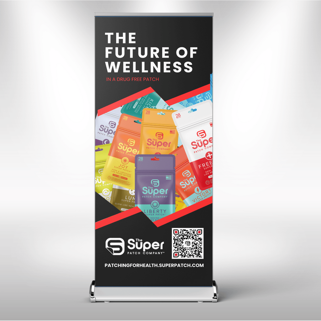 Super Patch Retractable Banner The Future with patches – Corral Designs