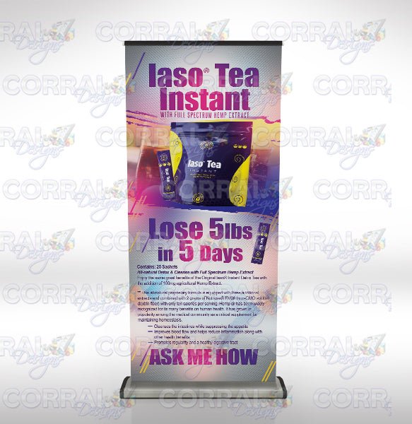 TLC Iaso Tea Premium Retractable Banner – Corral Designs