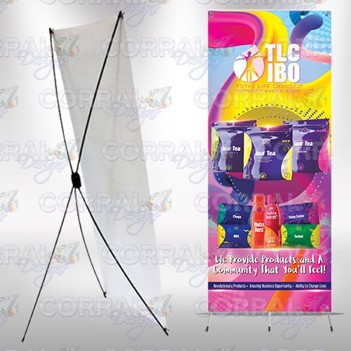 TLC Iaso Tea Pink X-Frame Banner – Corral Designs