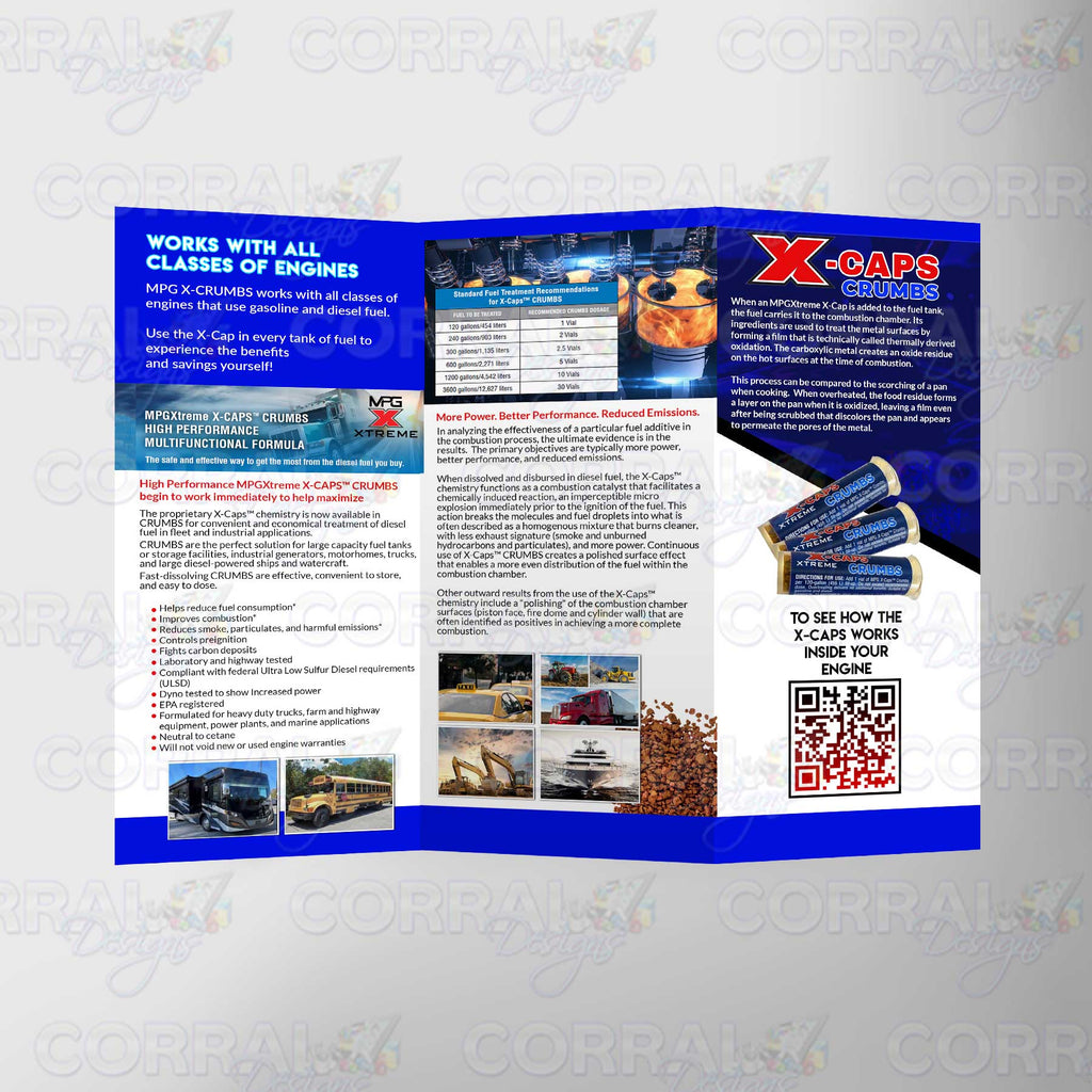 Xtreme MPG Trifold Brochure X-Crumbs – Corral Designs